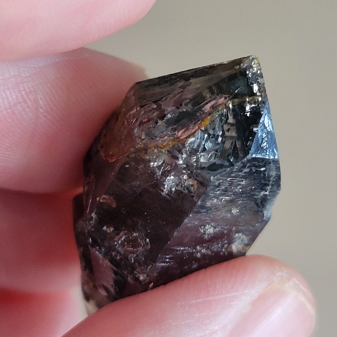 Double Terminated Tibetan Black Phantom Quartz Point- Skeletal ...