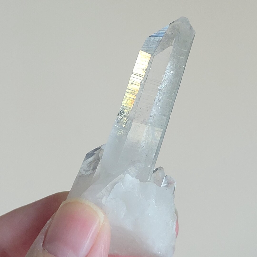 Himalayan Quartz Point With Barnacle Crystals- Rainbow Inclusion ...