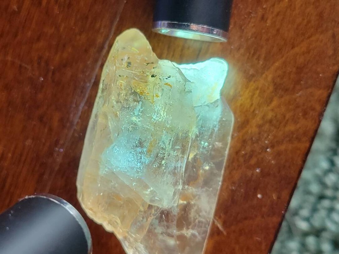 Large Golden Enhydro Petroleum Quartz Uv Reactive Crystals Petroleum ...