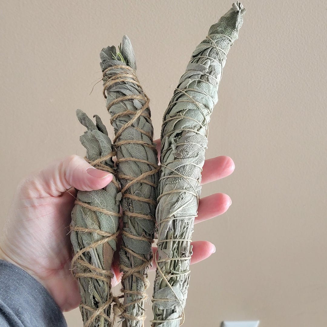 Homemade Smudge Sticks With Sage Lavender and Rosemary- Homegrown Herbs ...