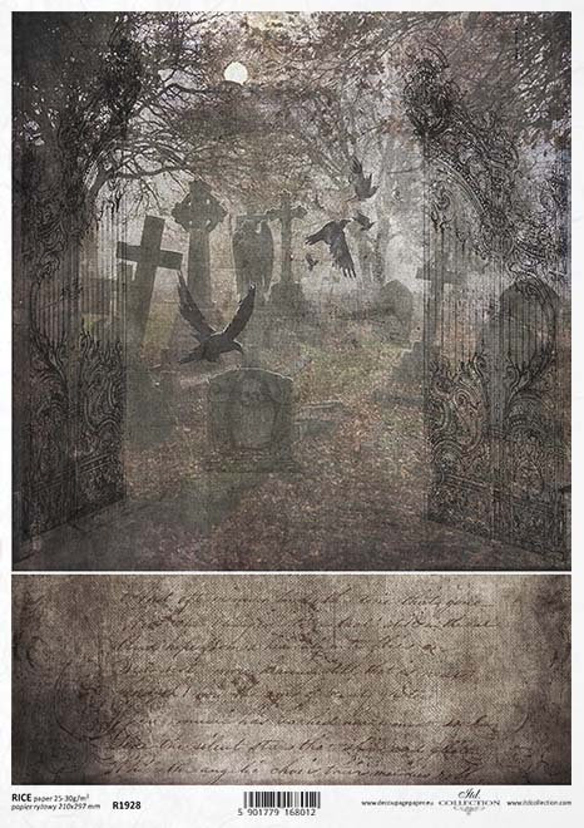 ITD Collection Cemetery Rice Paper A4 Rice Paper | Etsy