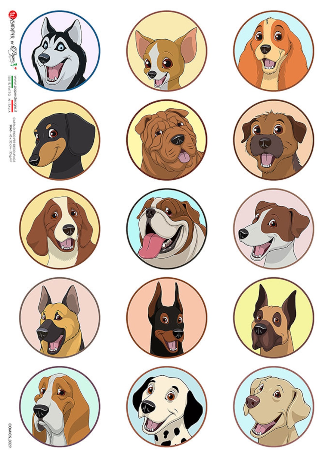 Paper Designs Rice Paper | Dogs Rice Paper | A4 Rice Paper | Decoupage ...