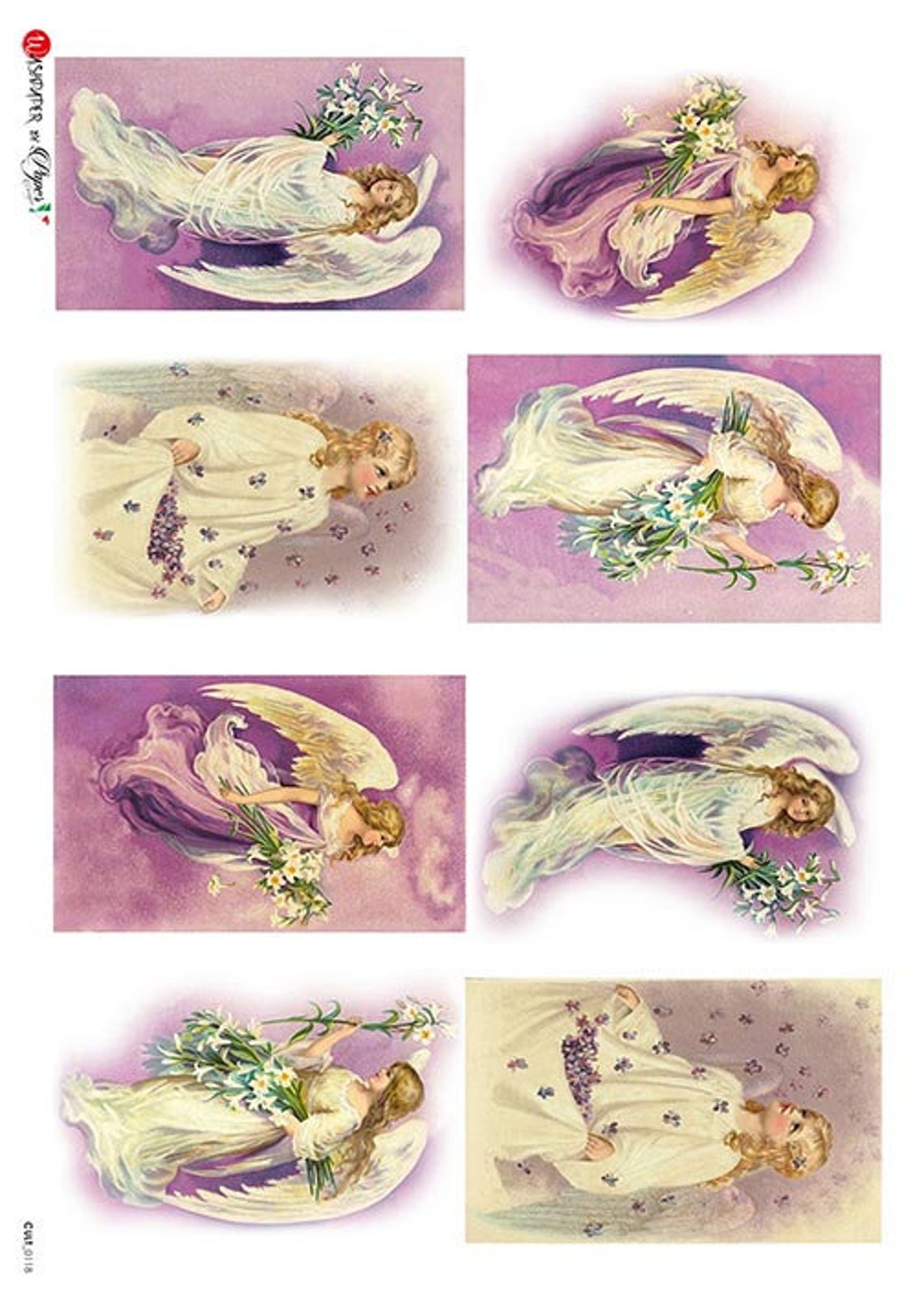 Paper Designs Rice Paper | Angels Rice Paper | A4 Rice Paper | Natural ...