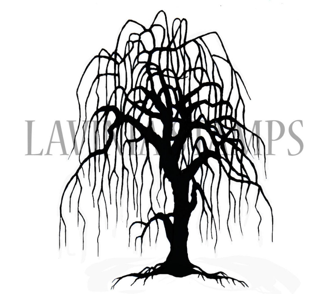 Lavinia Stamps | Weeping Willow Tree Stamp | Silhouette Stamp | Stamp ...