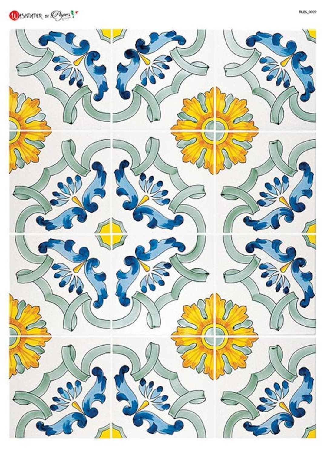 Paper Designs Rice Paper | Tiles Rice Paper | A4 Rice Paper | Natural ...