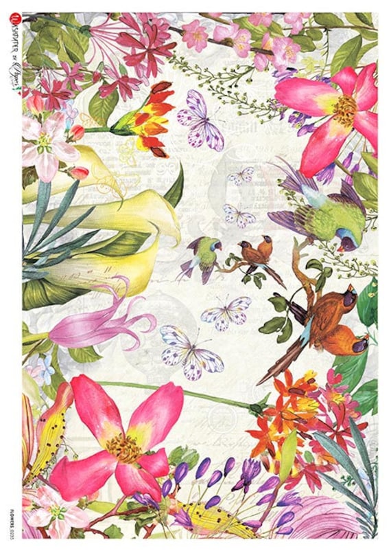 Paper Designs Rice Paper Flowers Rice Paper A4 Rice Paper - Etsy