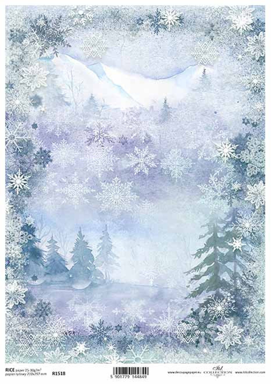 ITD Collection | Winter Scene | Muted Colors | A4 Rice Paper ...