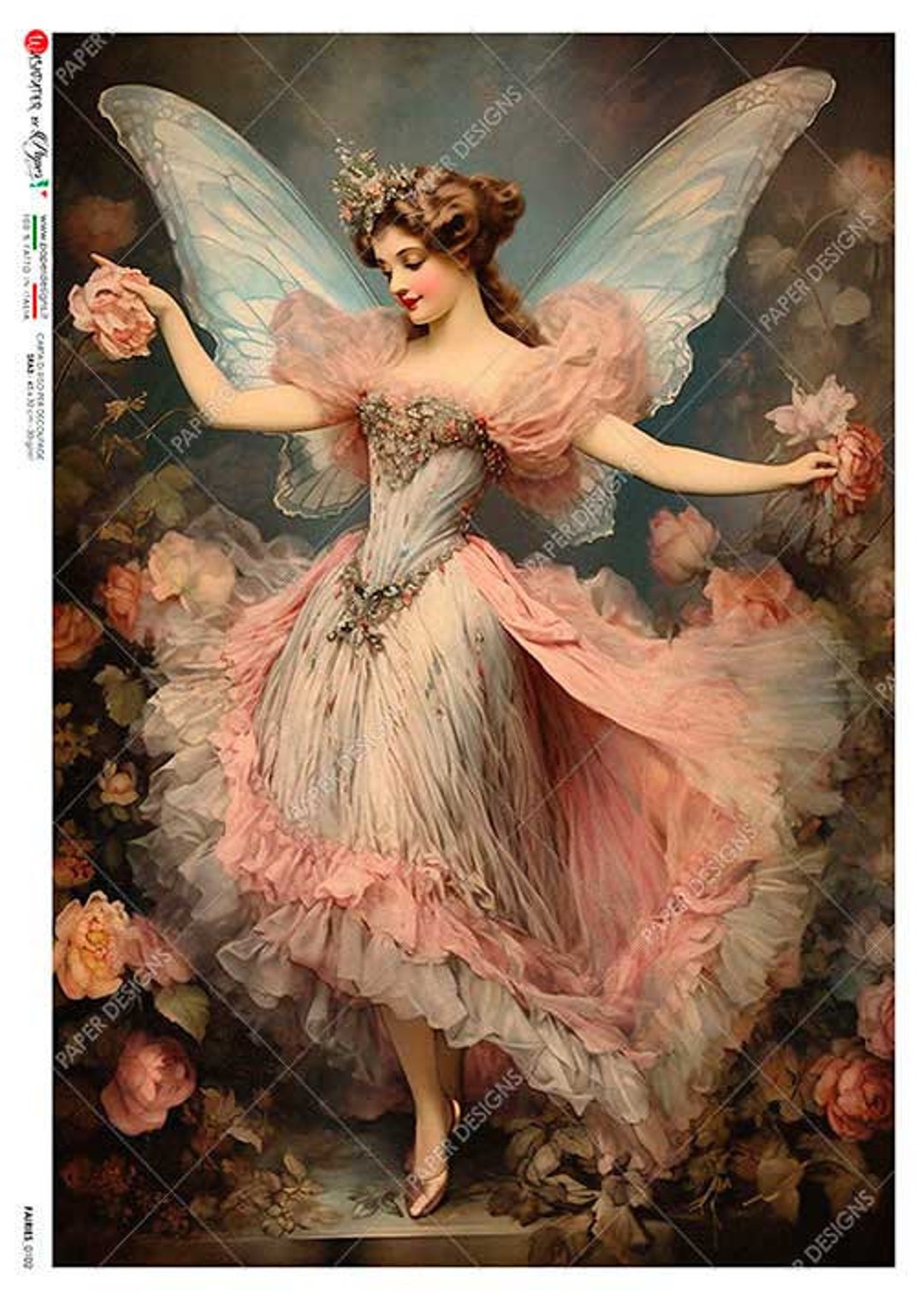 Paper Designs Rice Paper | Fairies Rice Paper | A4 Rice Paper | Natural ...