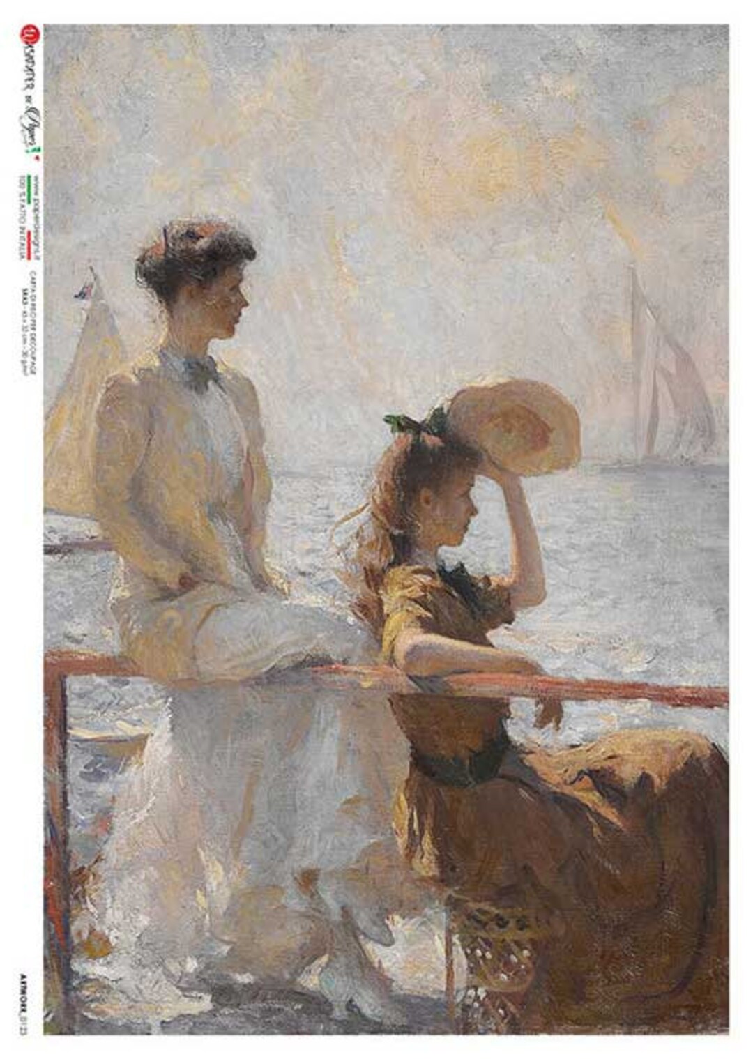 Paper Designs Rice Paper | Women Sitting on Railing | A4 Rice Paper ...