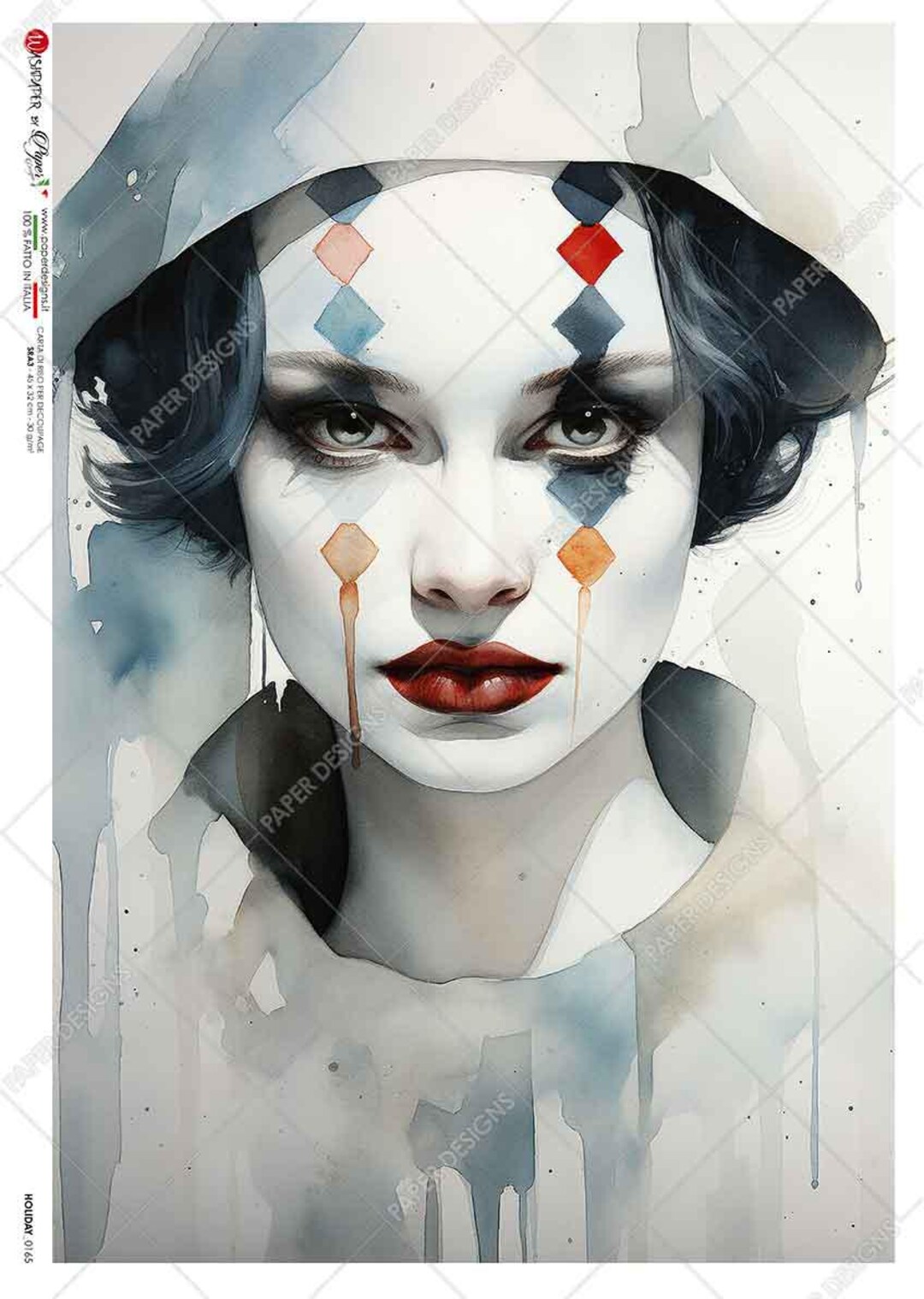 Paper Designs Rice Paper | Mime Woman L Rice Paper | A4 Rice Paper ...
