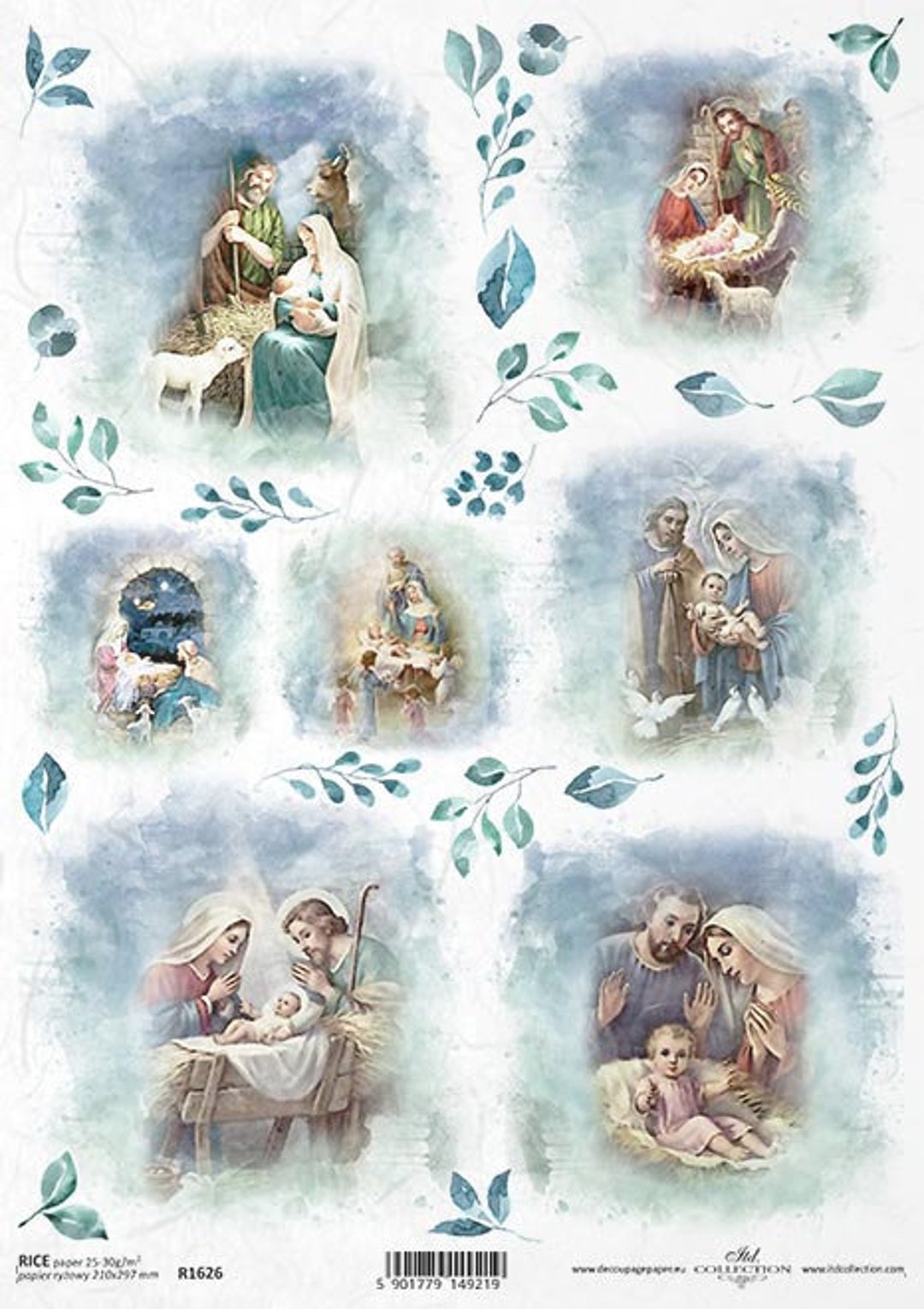 ITD Collection | Holy Family Rice Paper | A4 Rice Paper | Decoupage ...