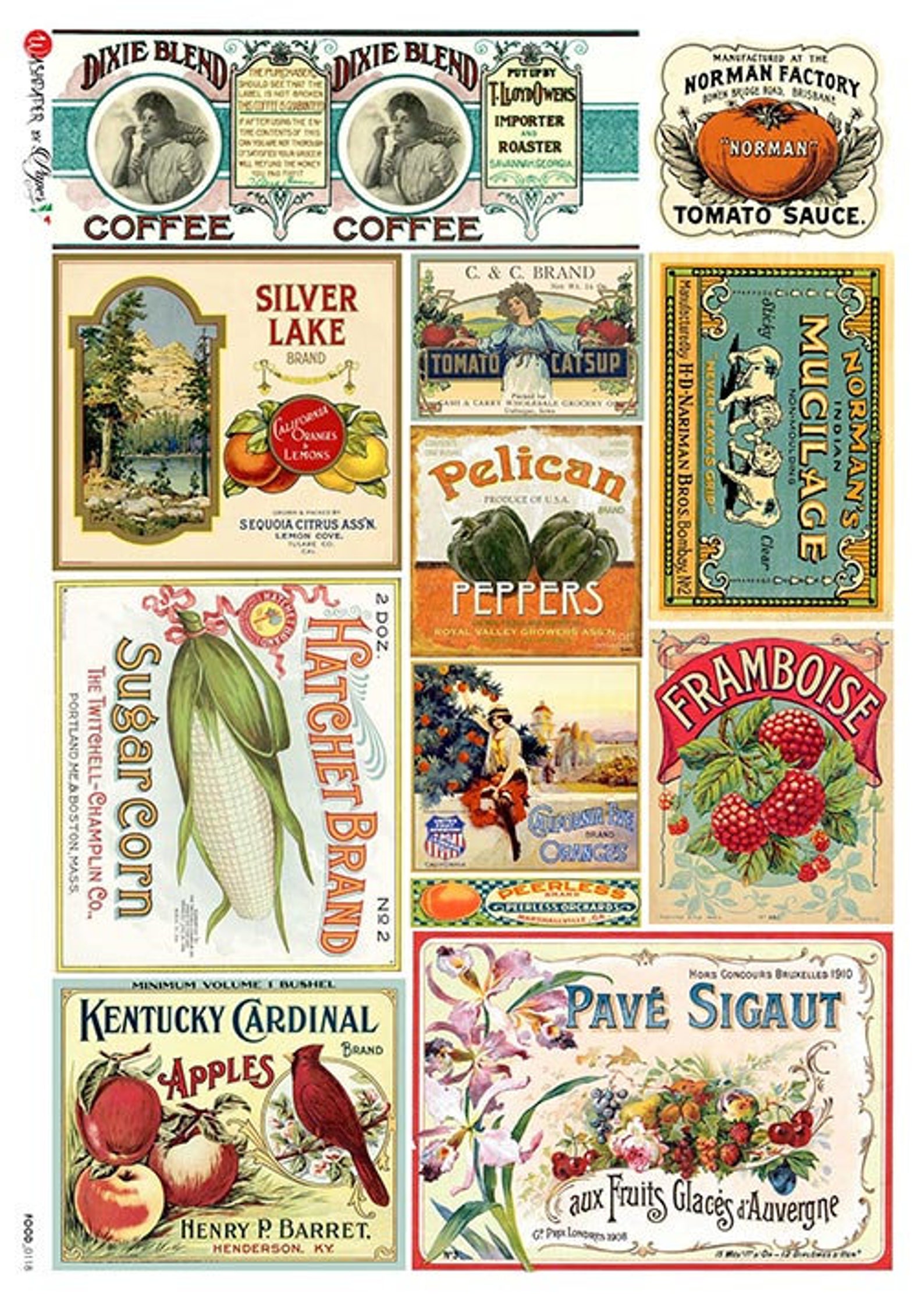 Paper Designs Rice Paper Vintage Food Advertising A4 Rice | Etsy