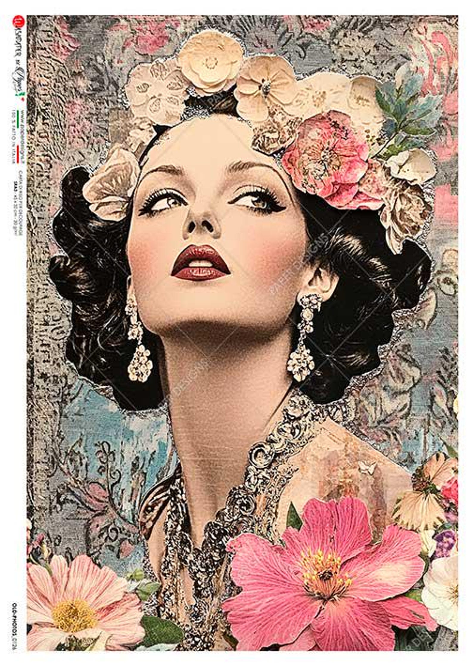Paper Designs Rice Paper | Old Photos Women A4 Rice Paper | Decoupage ...