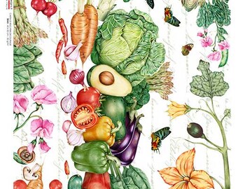 Paper Designs Rice Paper Vintage Food Advertising A4 Rice Paper Natural ...