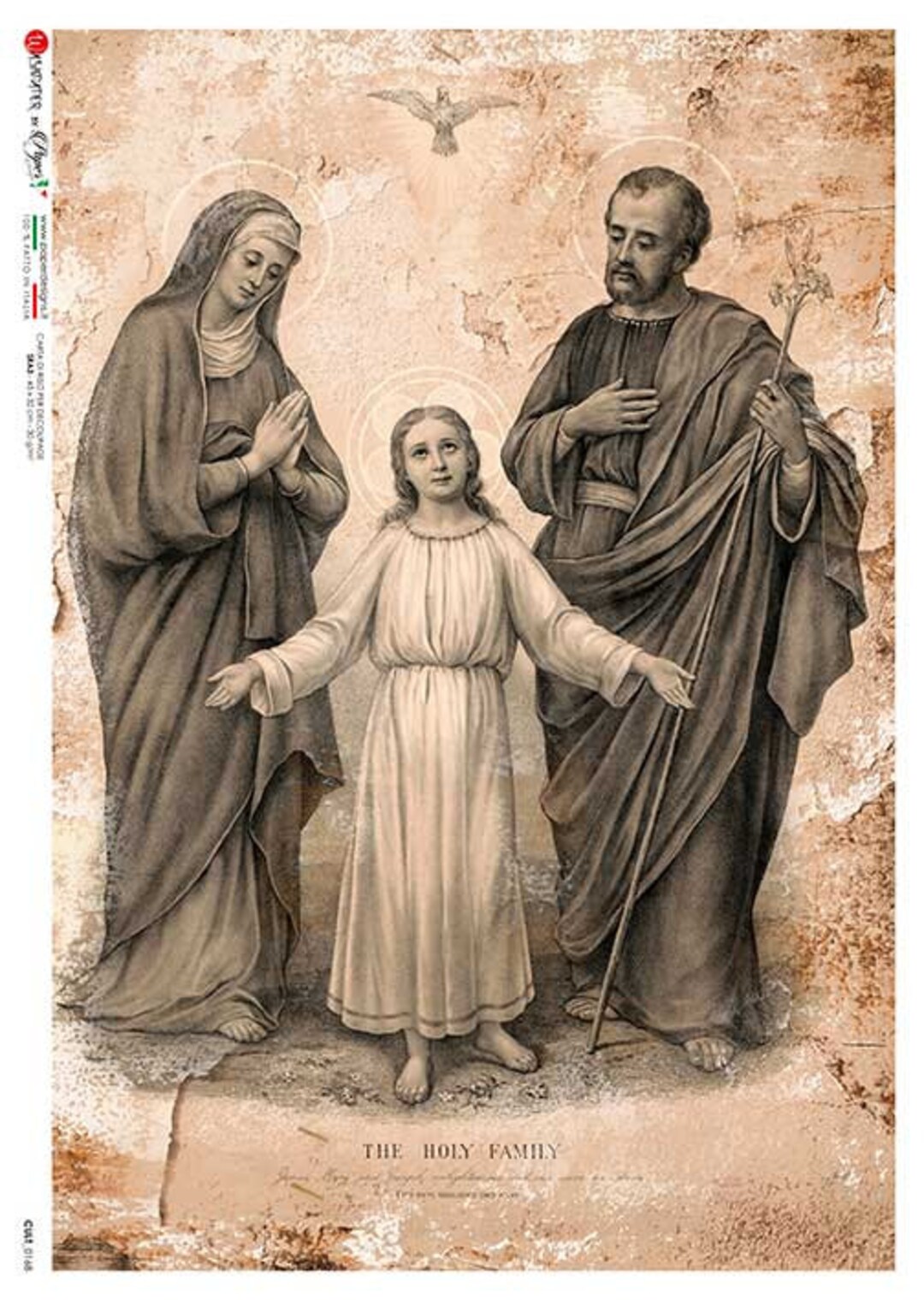 Paper Designs Rice Paper | the Holy Family | A4 Rice Paper | Natural ...