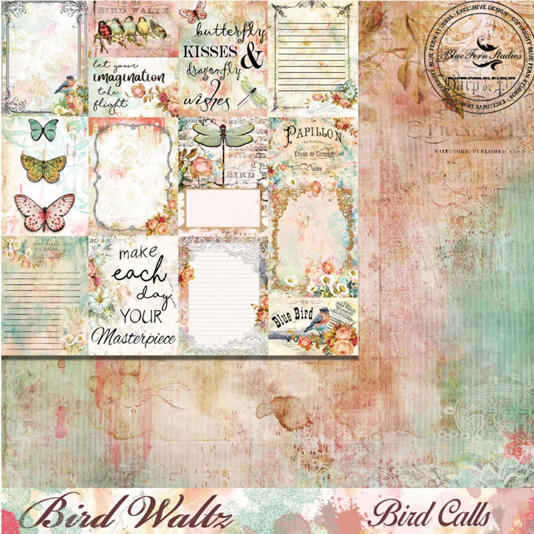 Blue Fern Studios | One (1) Piece Bird Calls Bird Waltz Paper ...