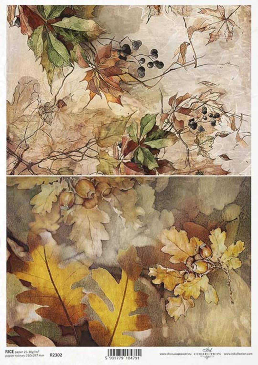 ITD Collection | Autumn Love Story | Autumn Leaves Rice Paper | Cards ...