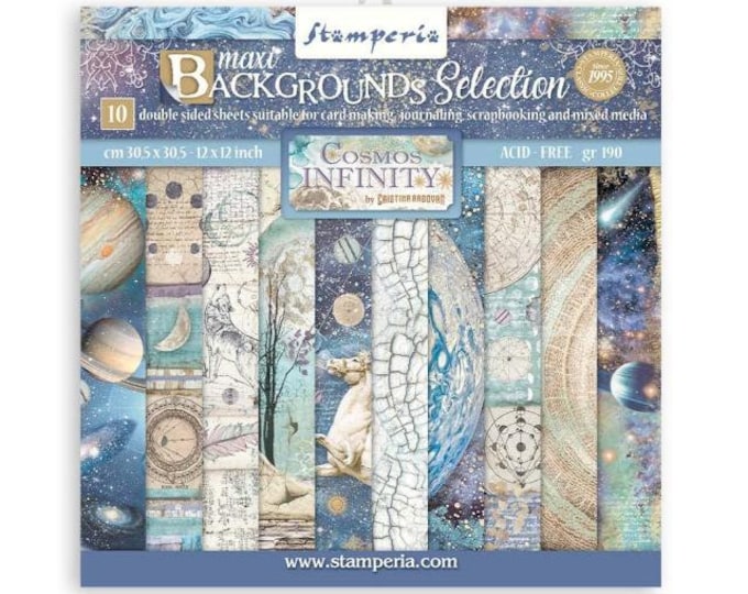Stamperia Cosmos Infinity Background Collection 12x12 Scrapbooking ...