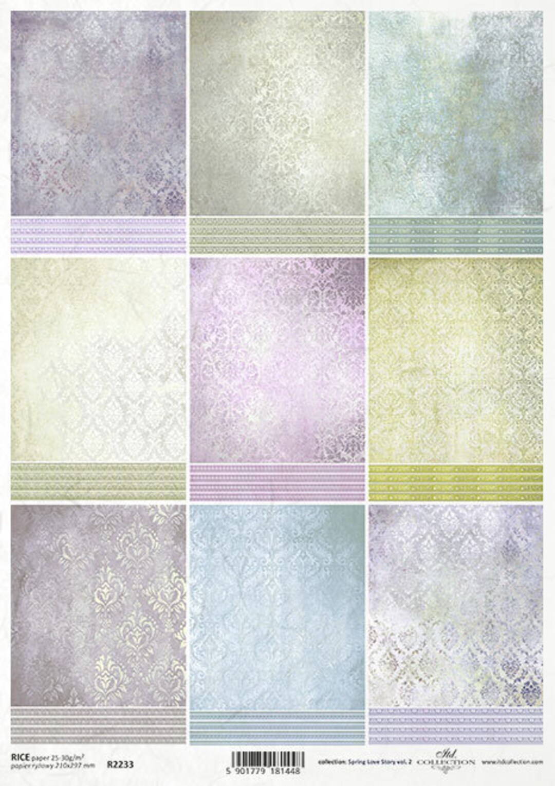 ITD Collection | Pastel Wallpaper Background Rice Paper | A4 Rice Paper ...