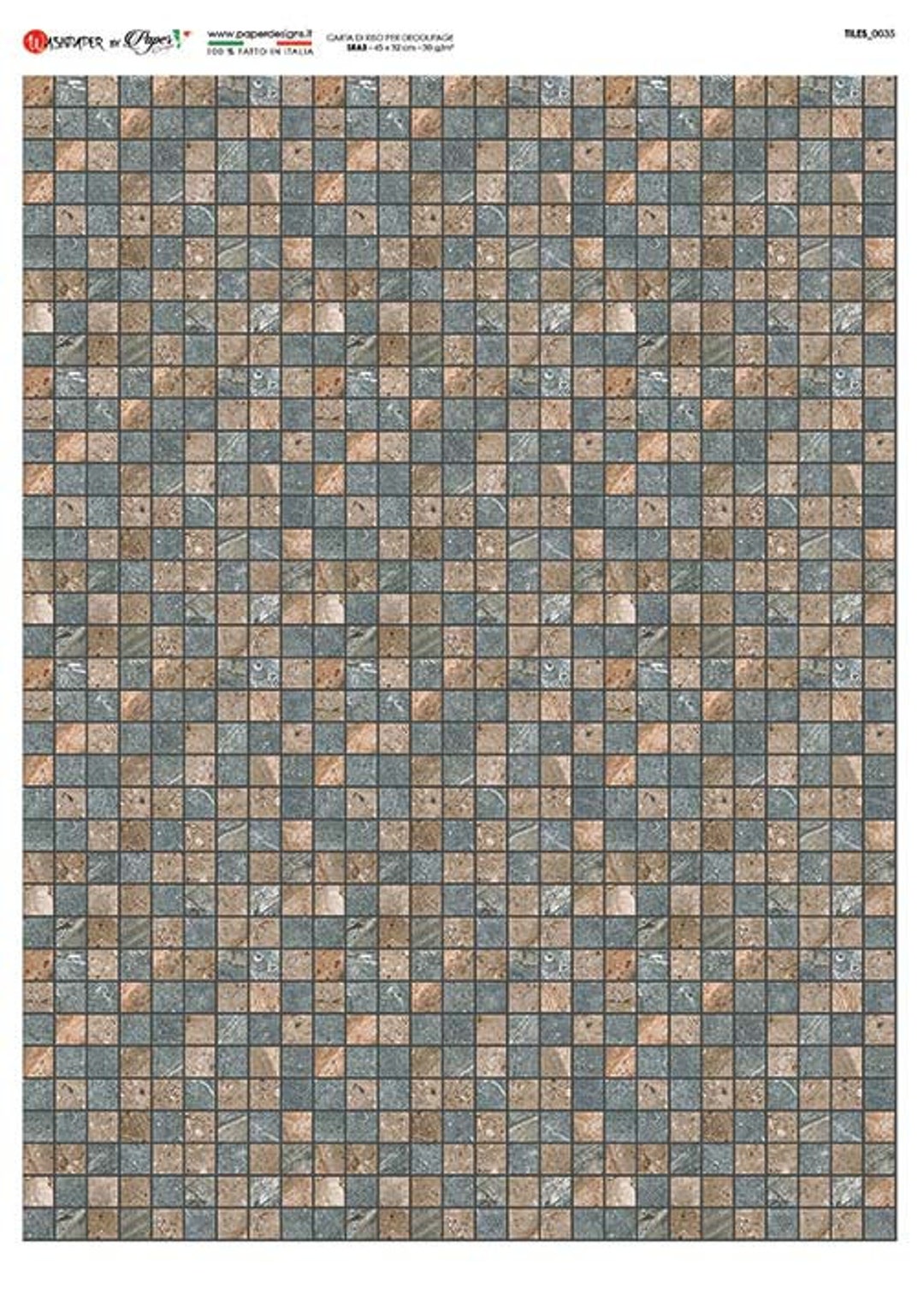 Paper Designs Rice Paper | Tiles Rice Paper | A4 Rice Paper | Natural ...