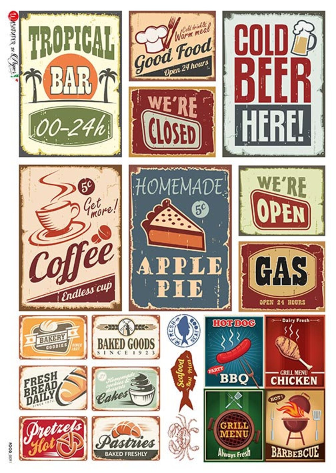 Paper Designs Rice Paper Vintage Advertising A4 Rice Paper - Etsy