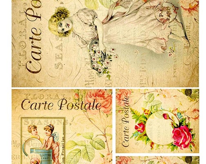 Paper Designs Rice Paper Victorian Cards Rice Paper A4 - Etsy