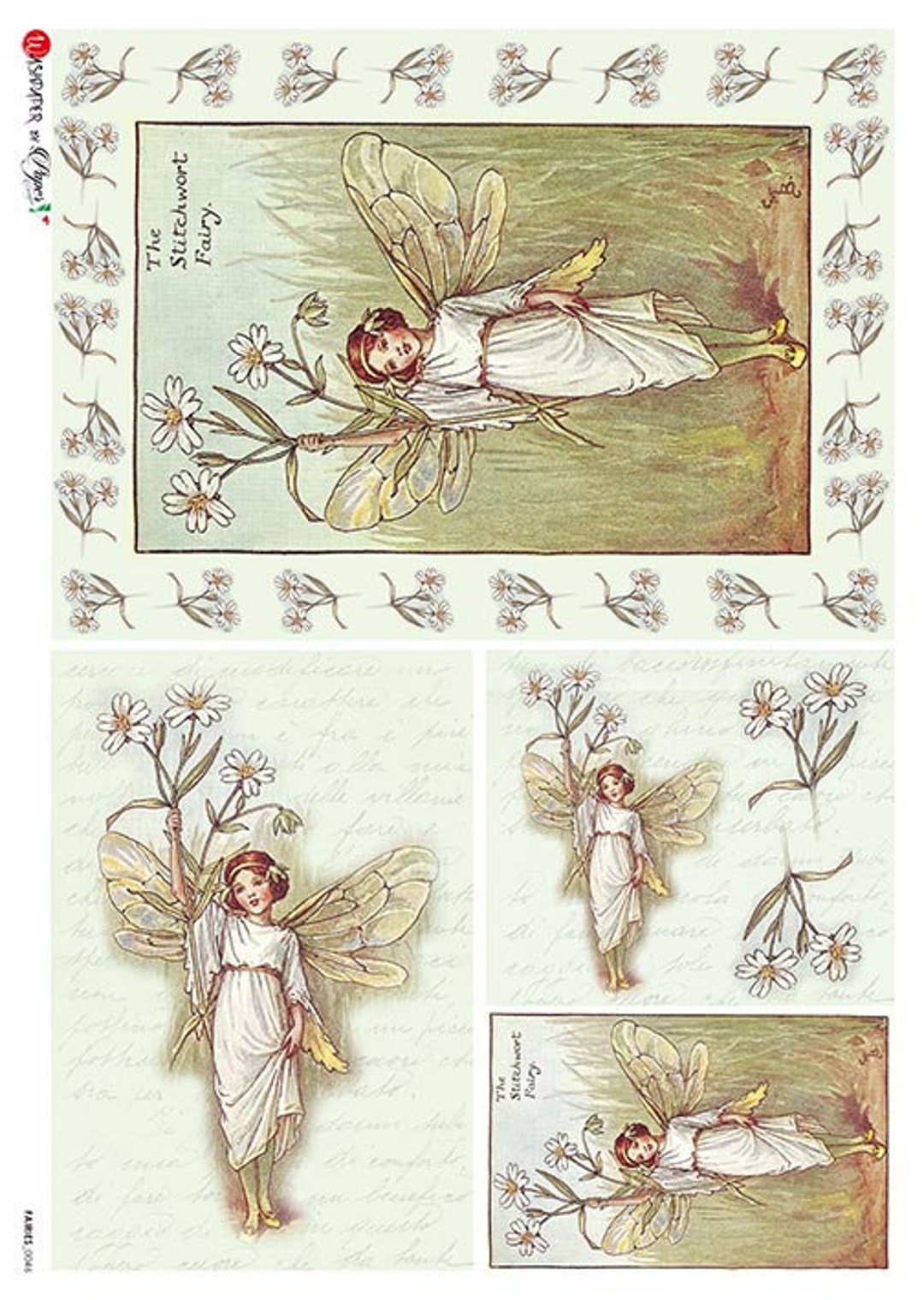 Paper Designs Rice Paper | Fairies Rice Paper | A4 Rice Paper | Natural ...