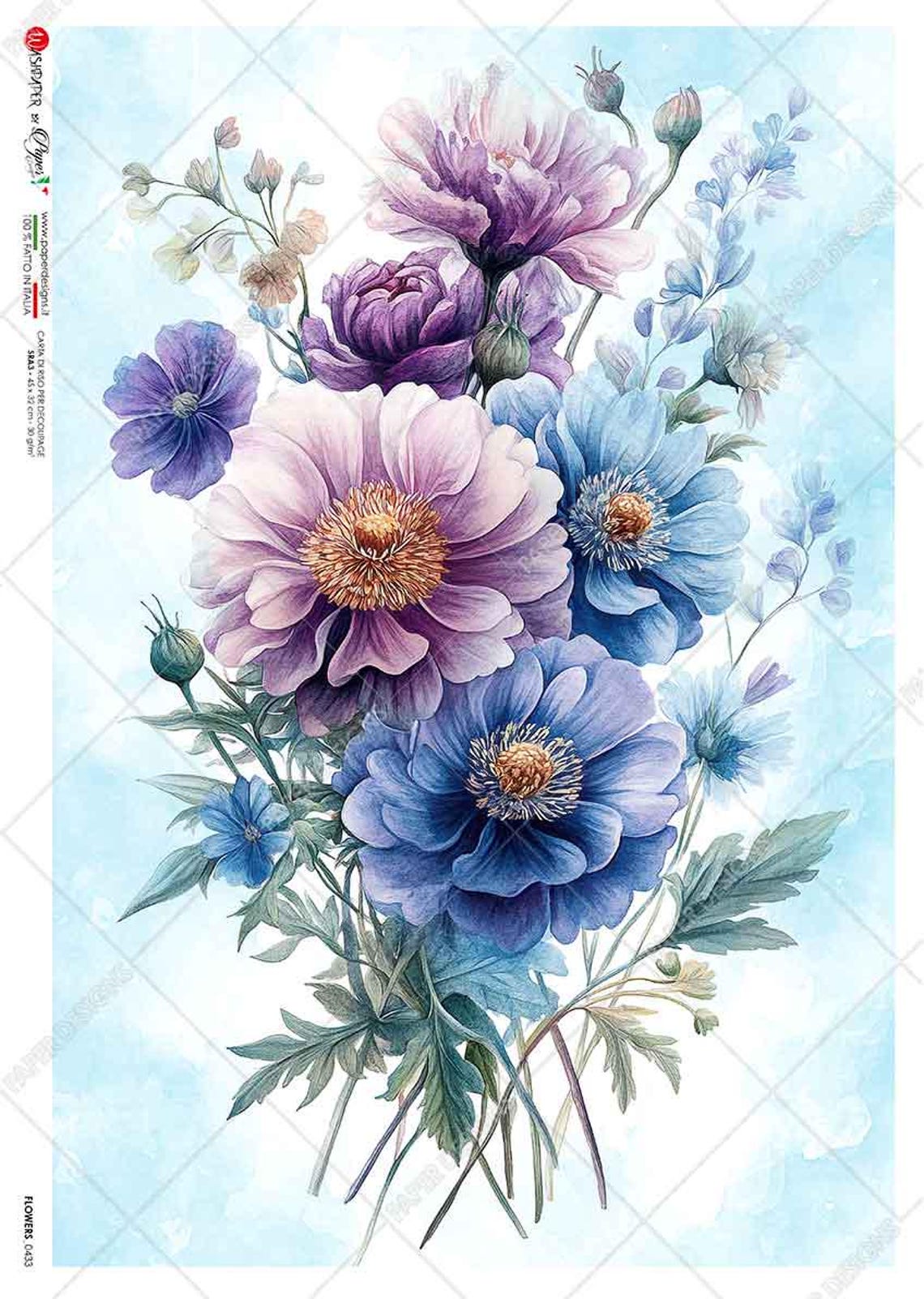 Paper Designs Rice Paper | Flowers Rice Paper | A4 Rice Paper | Natural ...