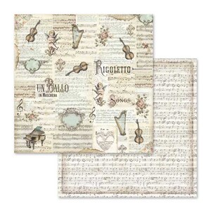 Stamperia Music Collection 12x12 Scrapbooking Paper | Double Sided ...