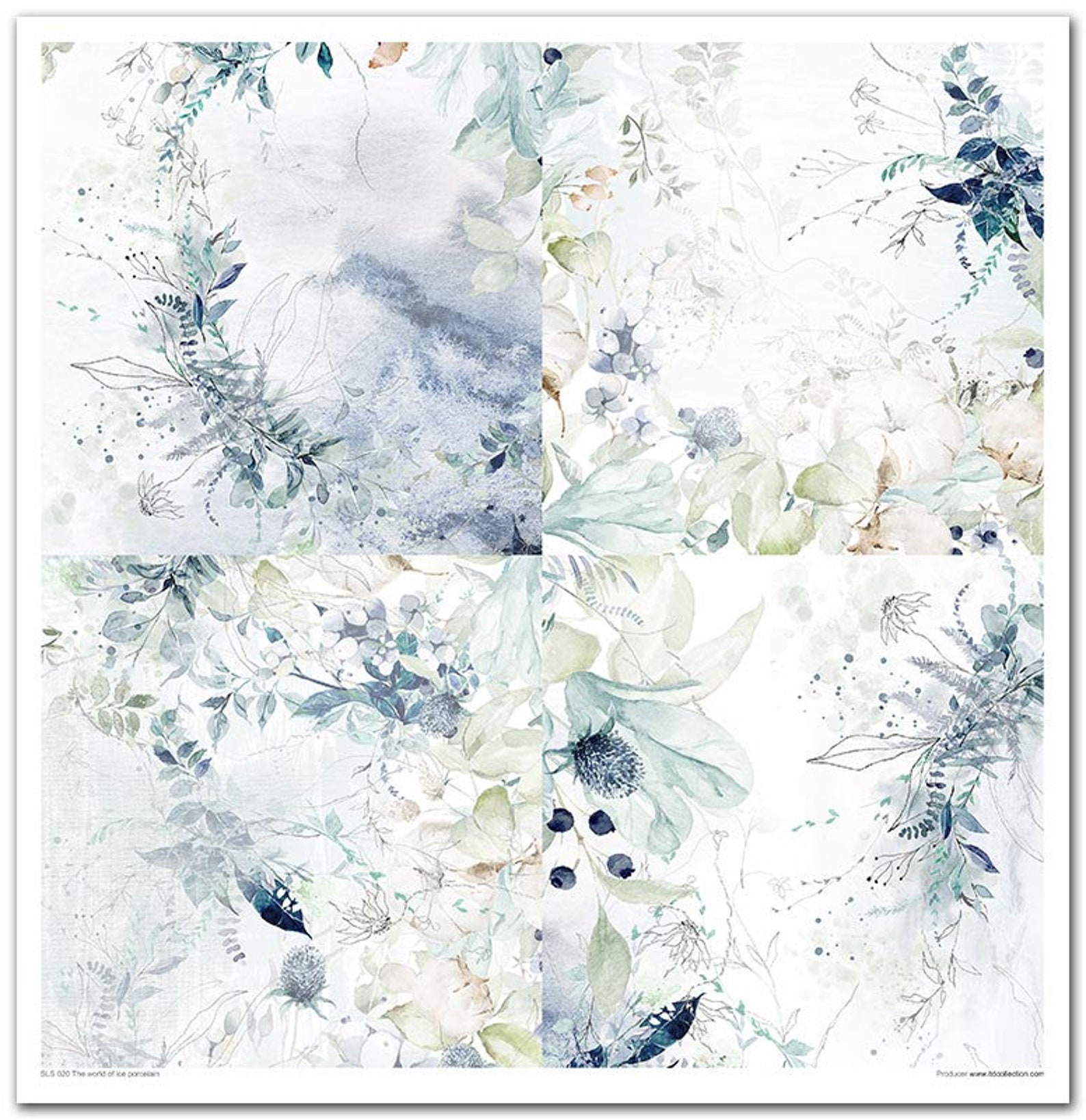 Ice Porcelain Scrapbook Paper | Winter Animals, Trees 12x12 - Etsy