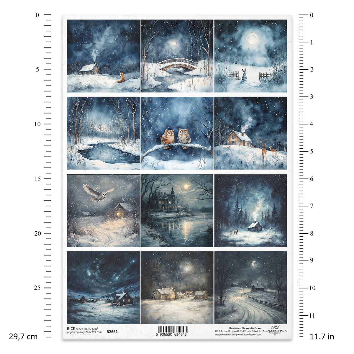 ITD Collection Rice Paper | Winter Scenery | Dark Landscape | Rice ...