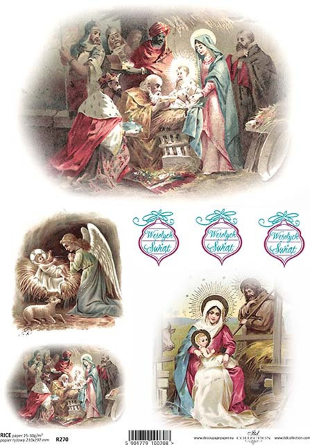 ITD Collection | Baby Jesus Rice Paper | A4 Rice Paper | Decoupage ...
