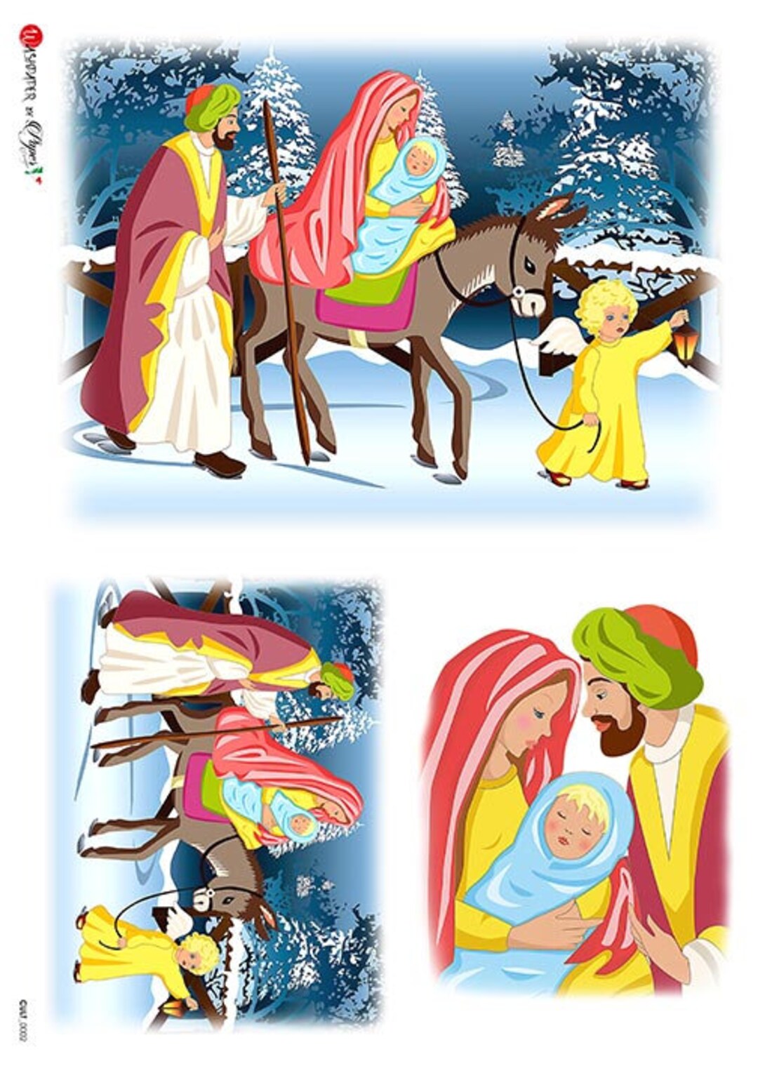 Paper Designs Rice Paper | Nativity Rice Paper | A4 Rice Paper ...