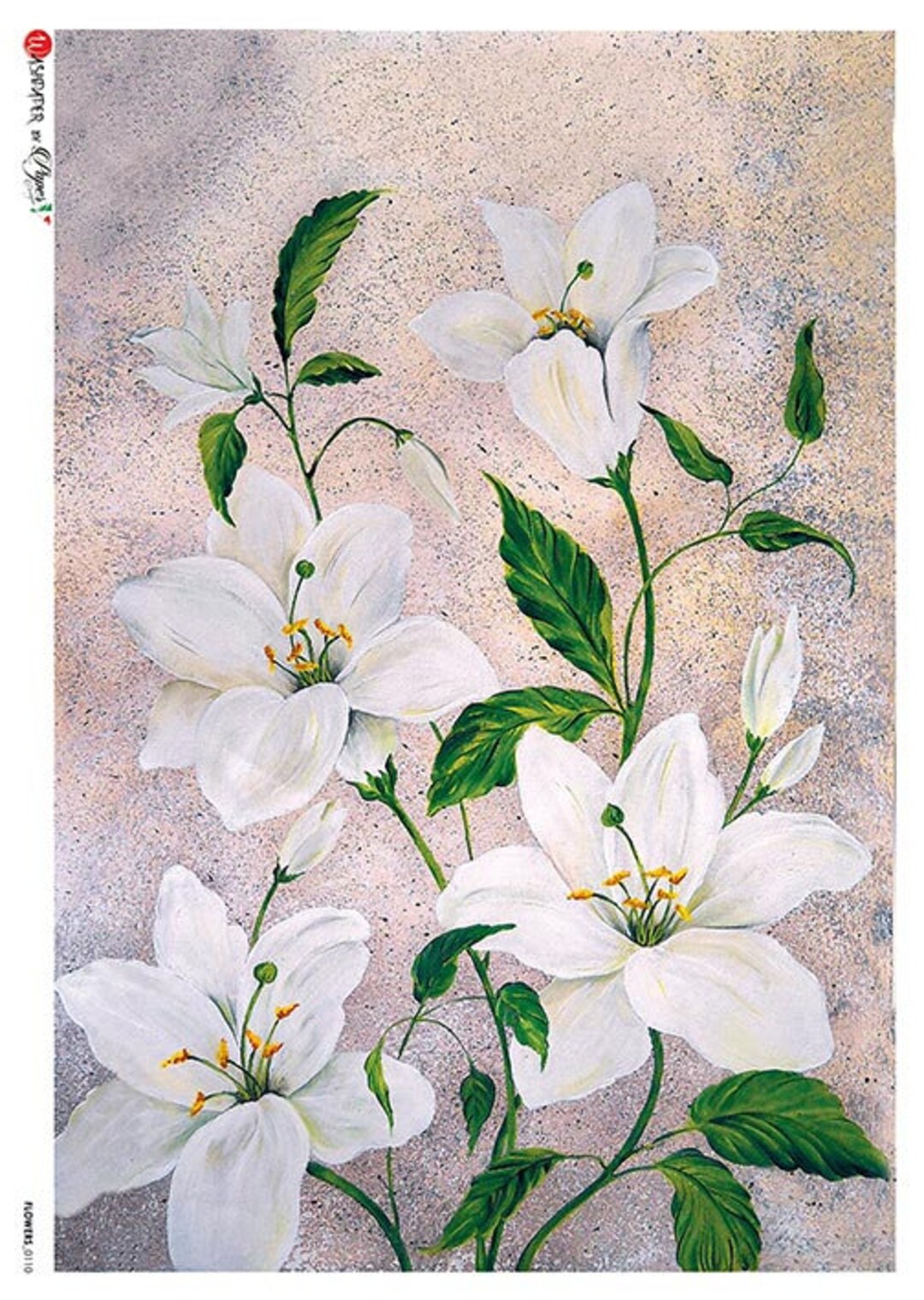 Paper Designs Rice Paper | Lily Rice Paper | A4 Rice Paper | Natural ...