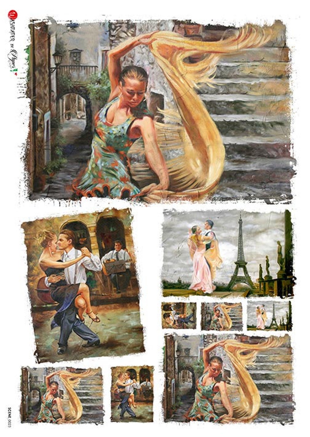 Paper Designs Rice Paper | Woman Dancing Rice Paper | A4 Rice Paper ...