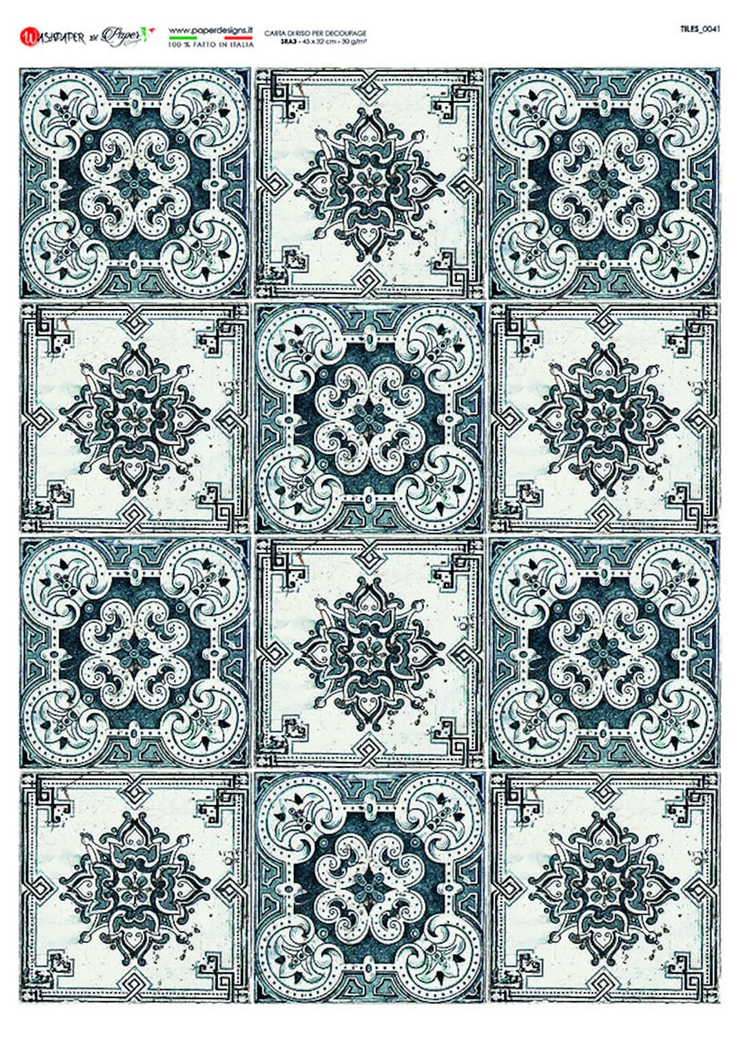 Paper Designs Rice Paper | Tiles Rice Paper | A4 Rice Paper | Natural ...