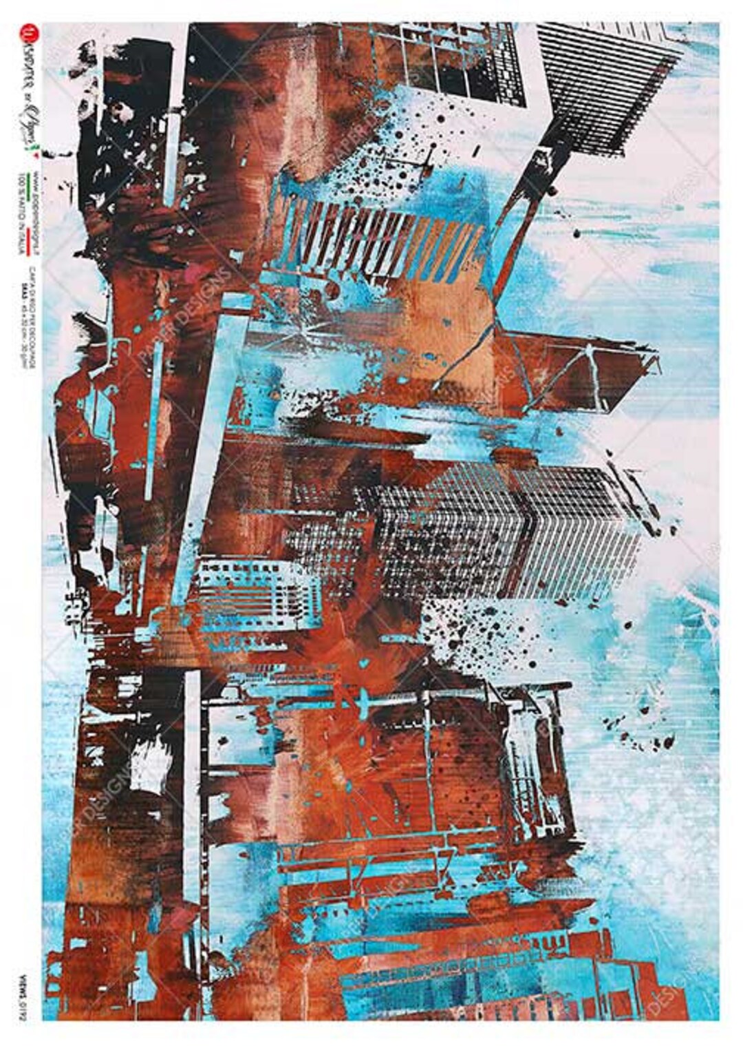 Paper Designs Rice Paper | City Streets Rice Paper | A4 Rice Paper ...