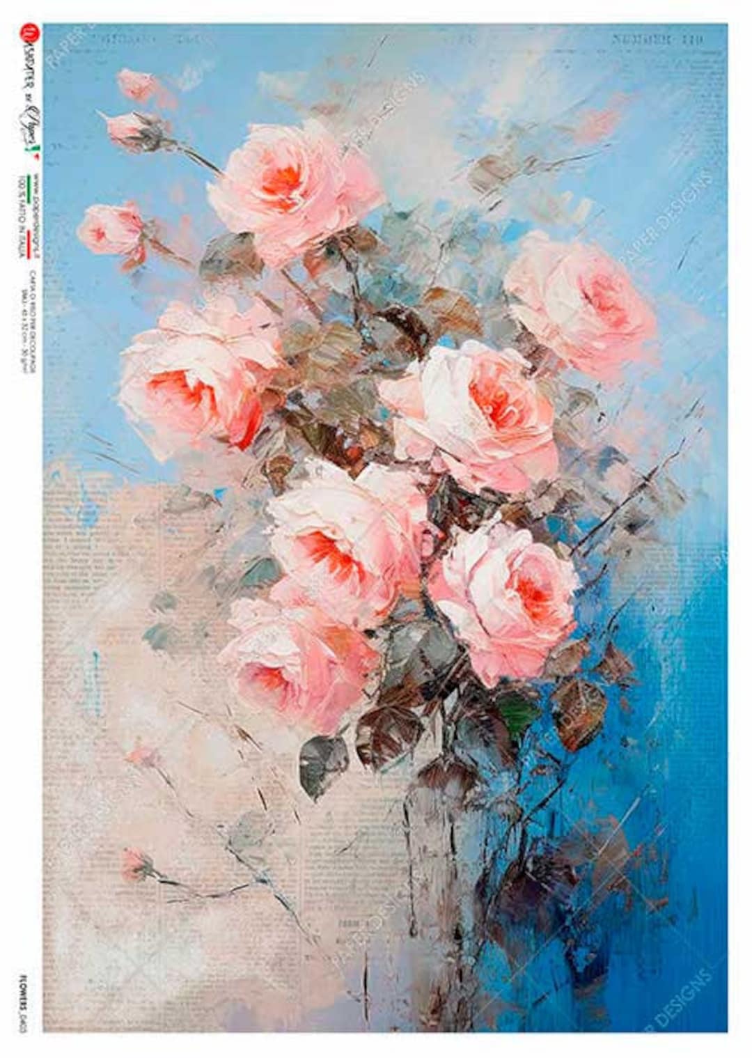 Paper Designs Rice Paper | Flowers Rice Paper | A4 Rice Paper | Natural ...