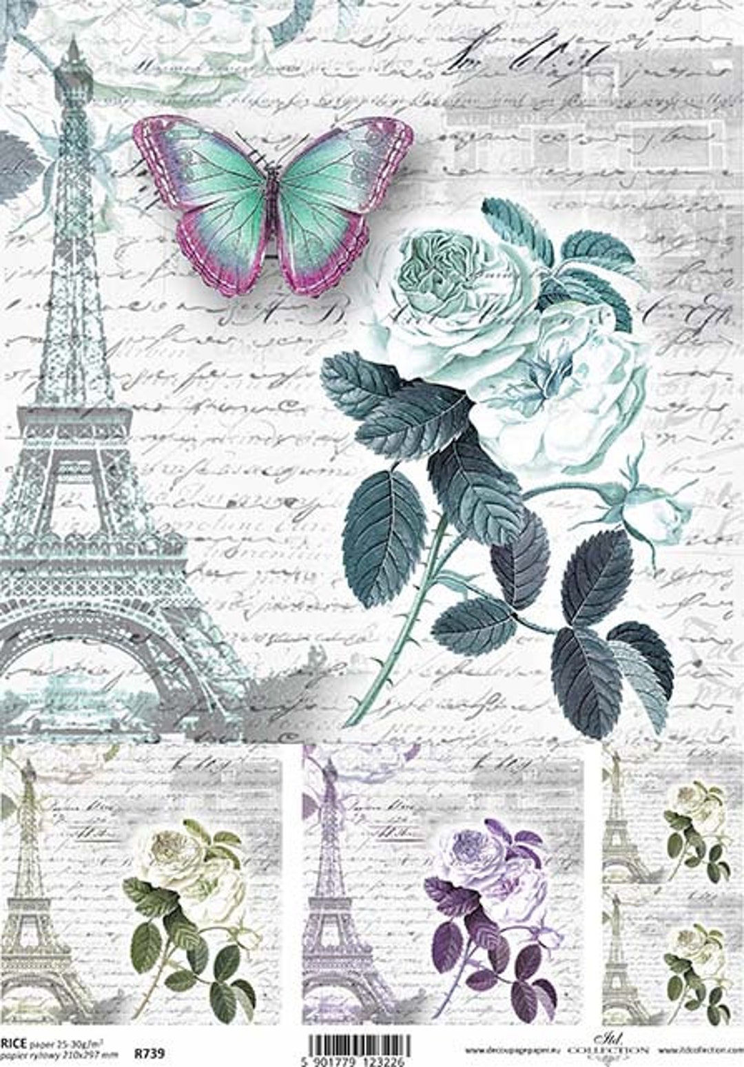 ITD Collection | Vintage Paris | A4 Rice Paper | Decoupage Paper | ITD ...