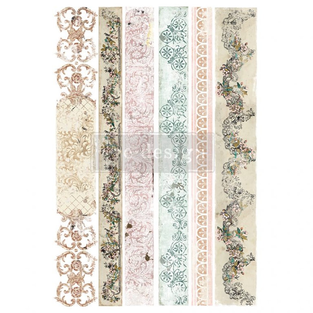 Redesign With Prima® Redesign Decor Transfers® DISTRESSED BORDERS II 24 ...