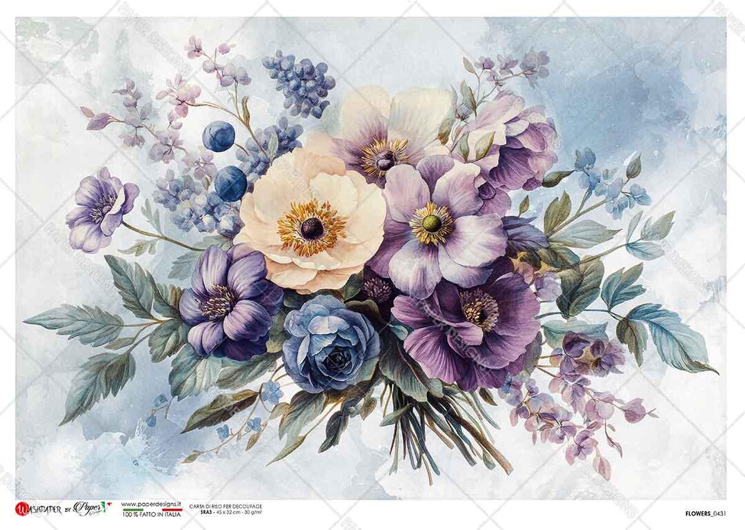 Paper Designs Rice Paper | Flowers Rice Paper | A4 Rice Paper | Natural ...