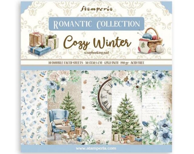 Stamperia Romantic Cozy Winter Collection 12x12 Scrapbooking Paper Pad ...