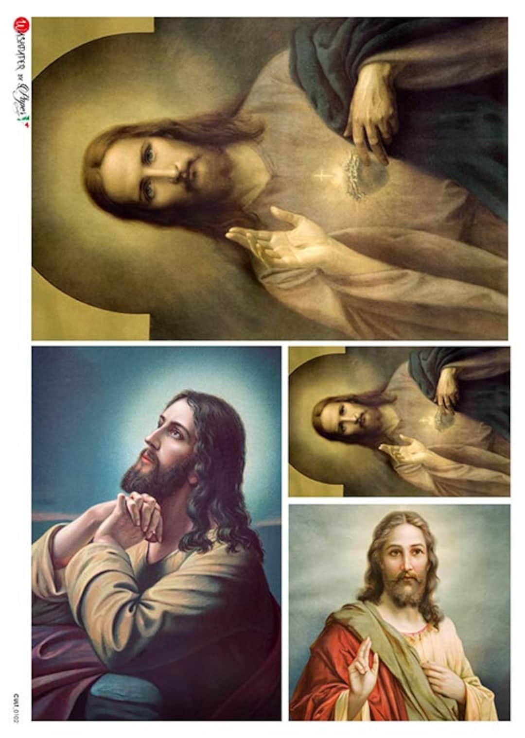 Paper Designs Rice Paper | Religious Jesus Rice Paper | A4 Rice Paper ...