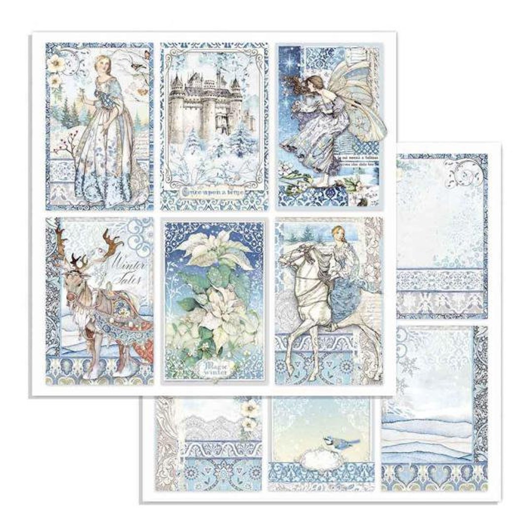 Stamperia | 1 Piece CARDS Scrapbook Paper | 12×12 | Double-sided | 12 ...