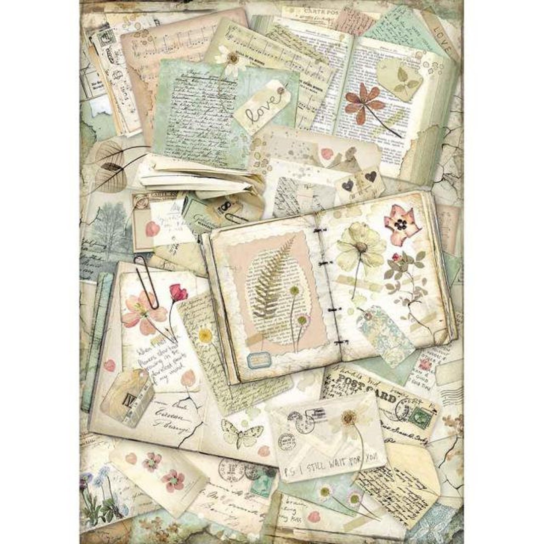 Stamperia Rice Paper Notebooks A3 Rice Paper Decoupage - Etsy