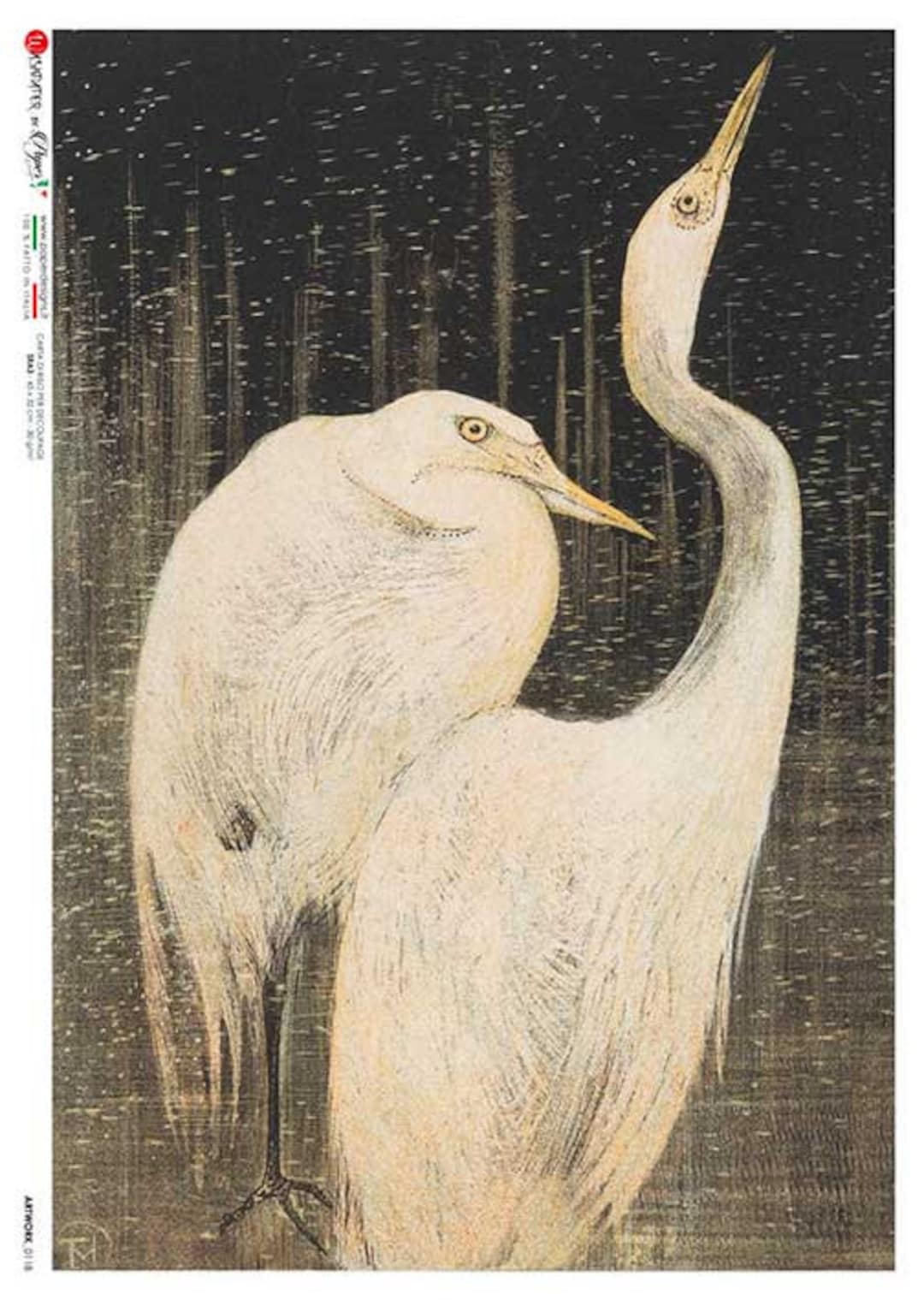 Paper Designs Rice Paper | Birds Rice Paper | A4 Rice Paper | Natural ...