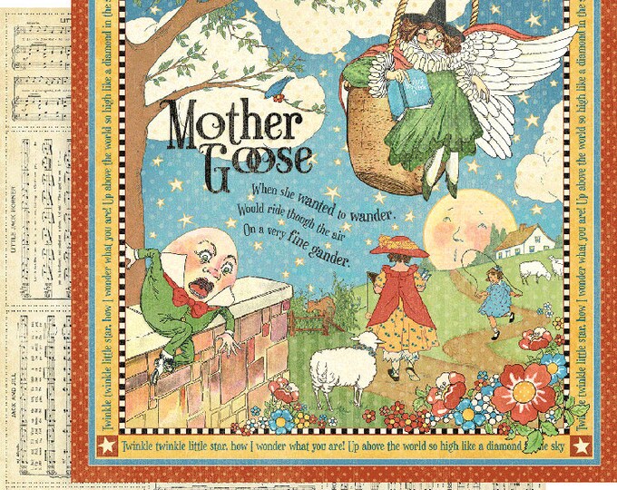 Graphic 45 Limited Edition Mother Goose 8 8 Paper Pad 24 Double-sided ...