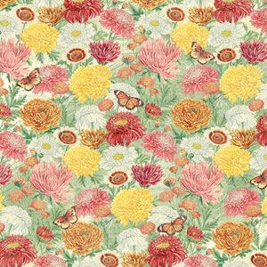 Graphic 45 | 1 Piece Flower Market November Scrapbook Paper | Flower ...