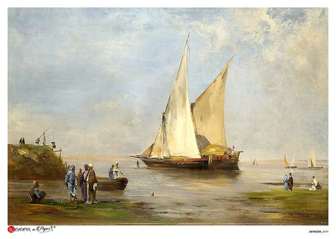 Paper Designs Rice Paper | Sailing Away Rice Paper | A4 Rice Paper ...