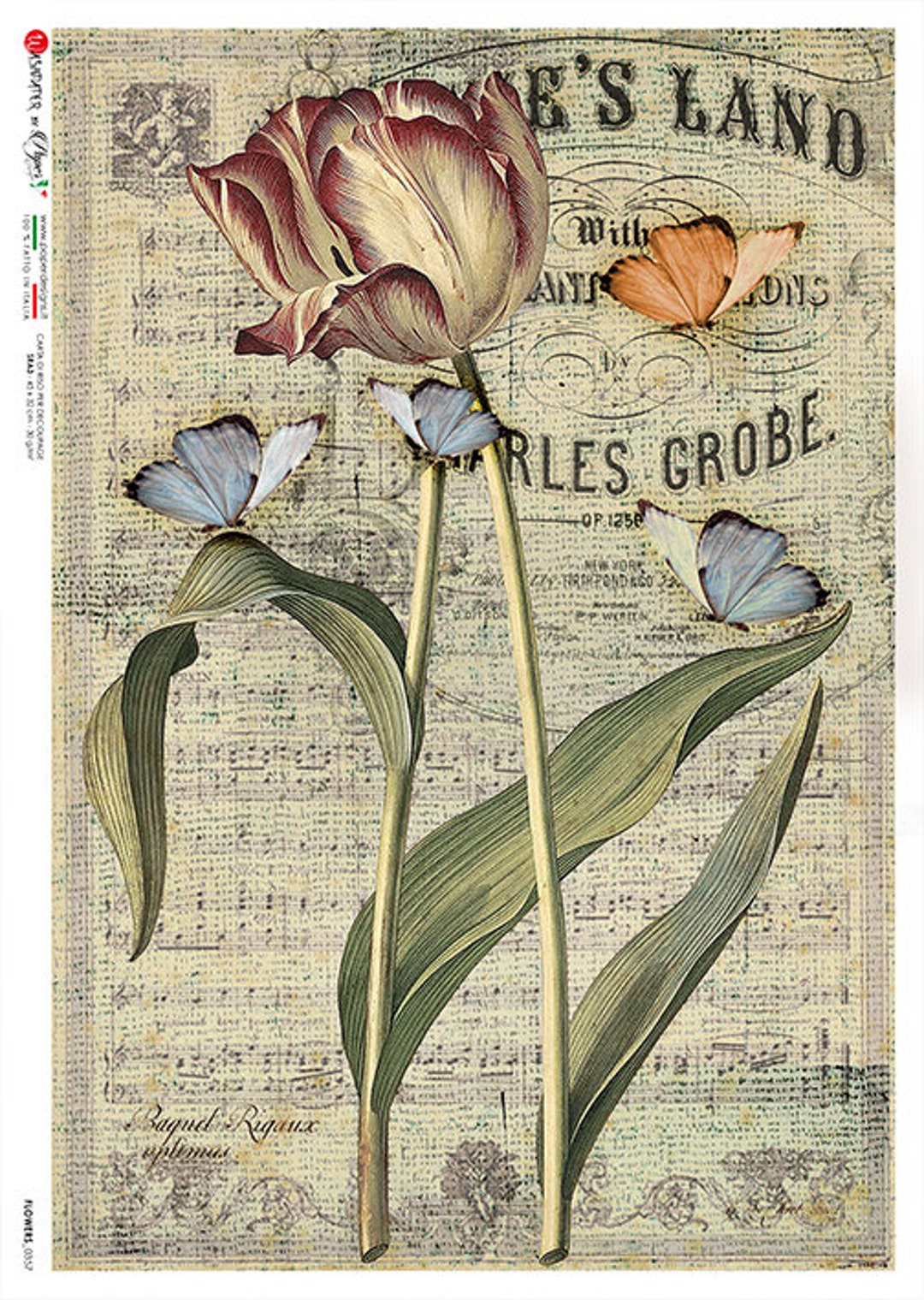 Paper Designs Rice Paper | Spring Flowers Rice Paper | A4 Rice Paper ...